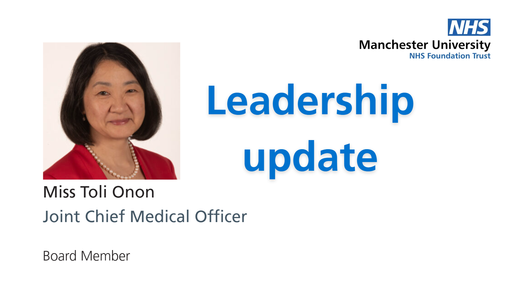 MFT leadership update – Clinical and Scientific Services News